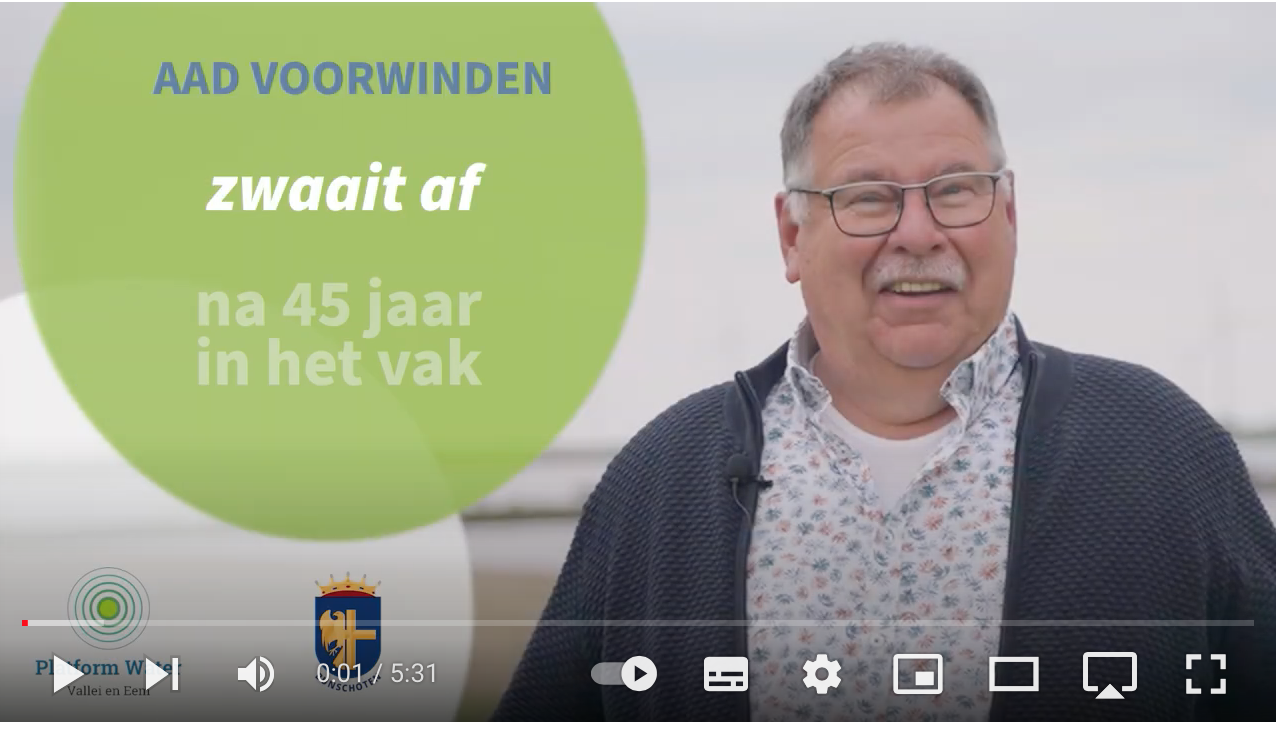 Aad Voorwinden zwaait af na 45 jaar - Platform Water Vallei en Eem